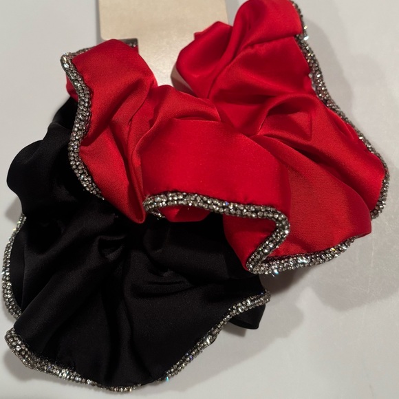 Natasha Couture | Accessories | Natasha Red And Black Satin With Clear ...